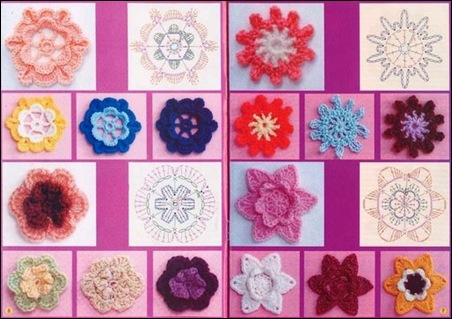 My Own Universe: FLOWERS PATTERNS-CROCHET (MODELE FLORI CROŞETATE)